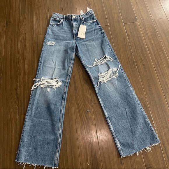 Zara | Jeans | Zara Triple Ripped Jeans | Poshmark